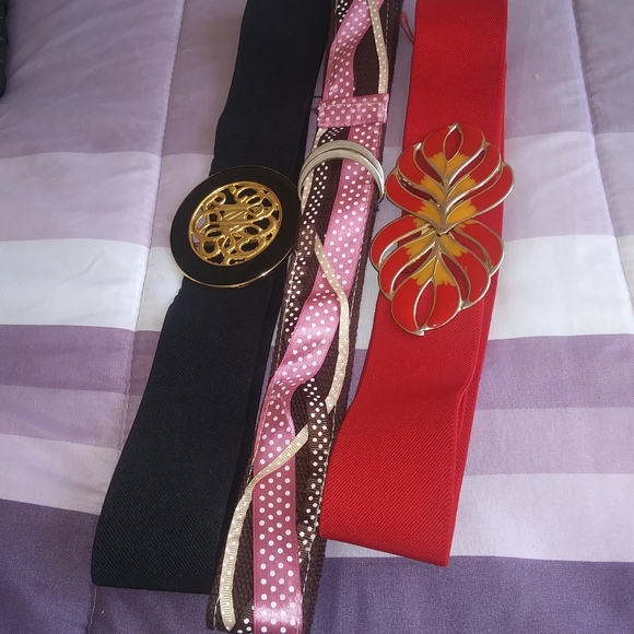 None | Accessories | 3 Cloth Elastic Expandable 3 Inch Belts 28 Pl ...